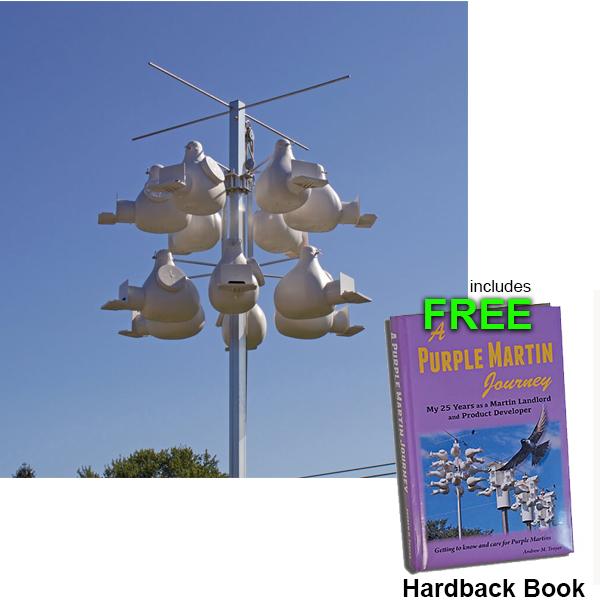 Troyers Deluxe aluminum 12 arm two inch gourd rack and pole system